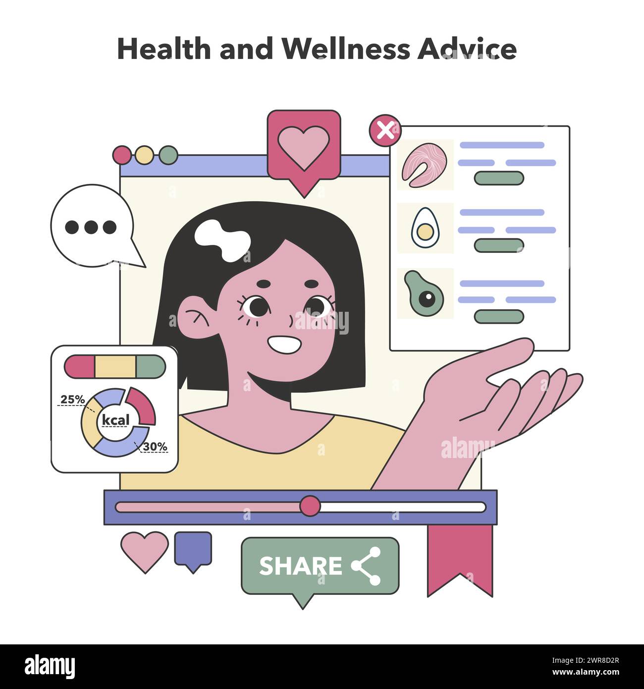 Health and Wellness Advice theme. Expert guidance for a balanced lifestyle on digital platforms ...