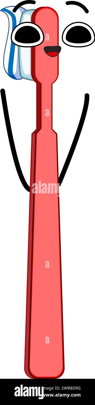 hand toothbrush cartoon vector illustration Stock Vector Image & Art ...