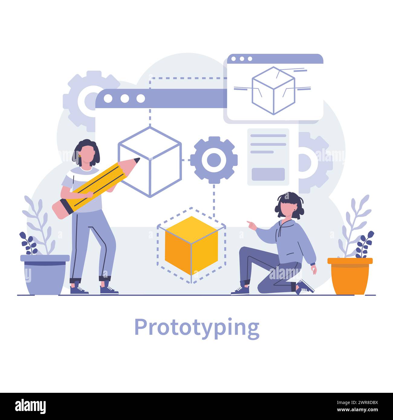 Prototyping concept. Designers develop and refine 3D models, employing ...