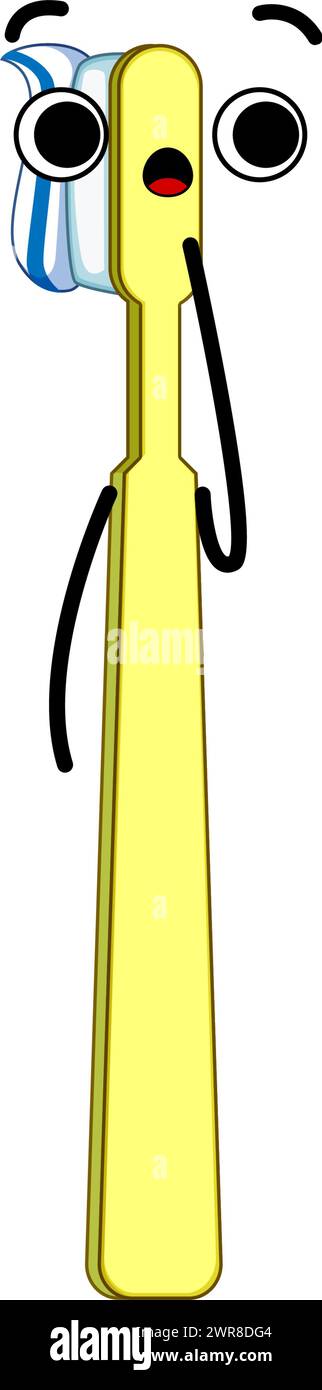 tooth toothbrush cartoon vector illustration Stock Vector Image & Art ...