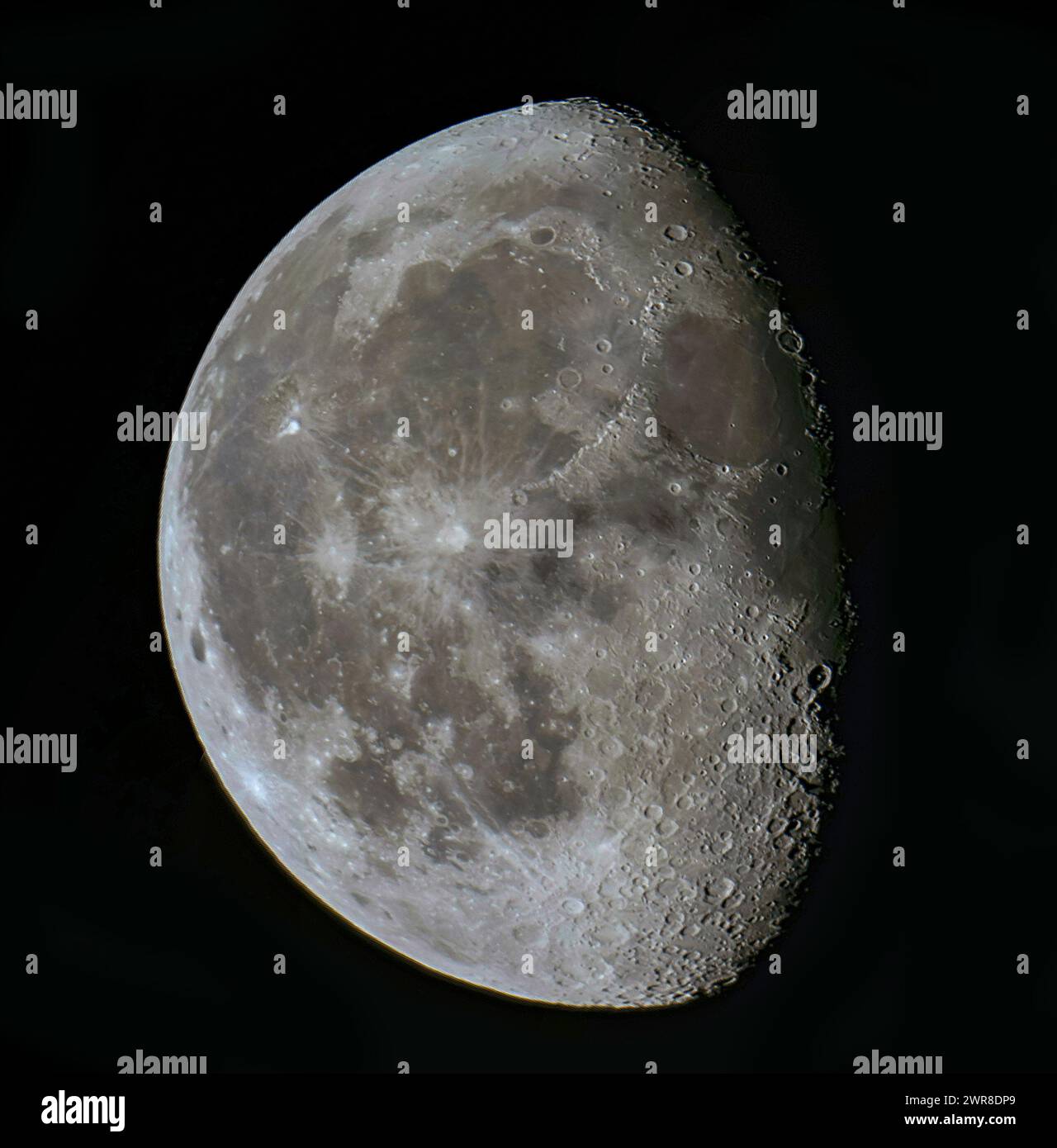 Moon from telescope Stock Photo - Alamy