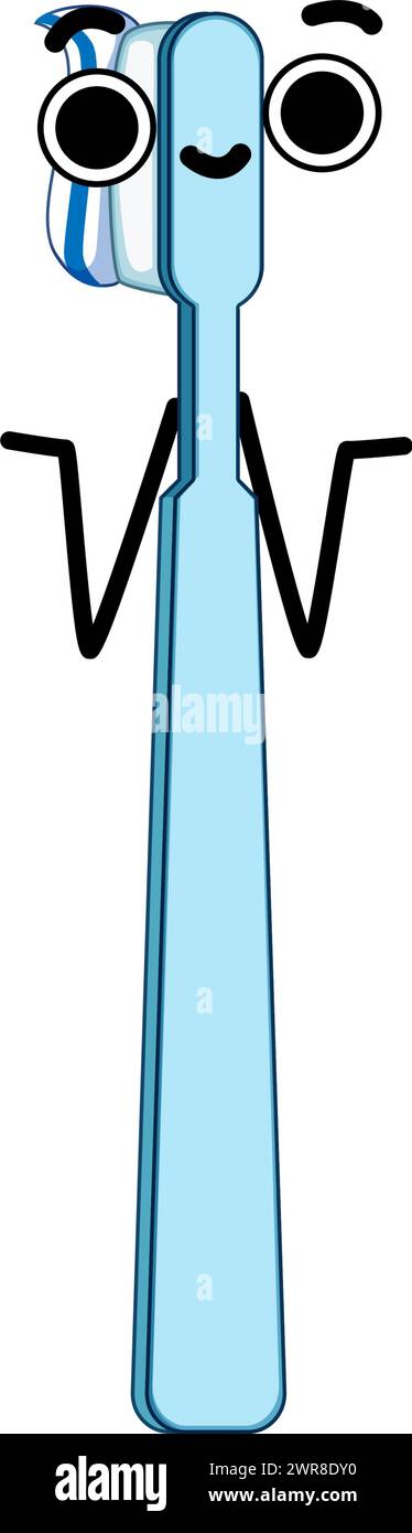 bamboo toothbrush cartoon vector illustration Stock Vector Image & Art ...