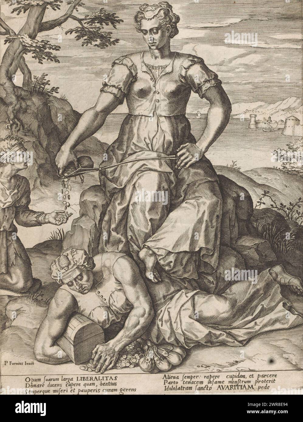 Generosity Conquers Avarice, Seven Virtues and Seven Vices (series ...