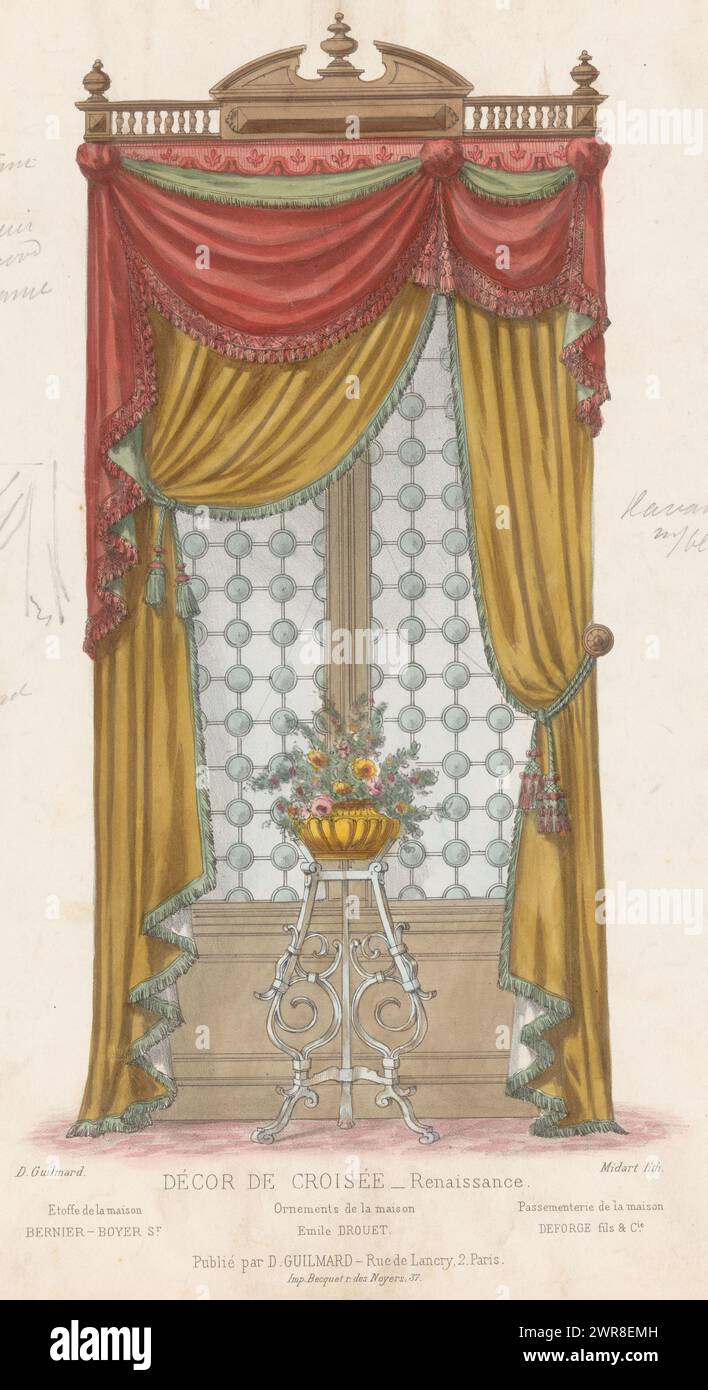 Window with curtains, Décor de Croisée - Renaissance (title on object ...