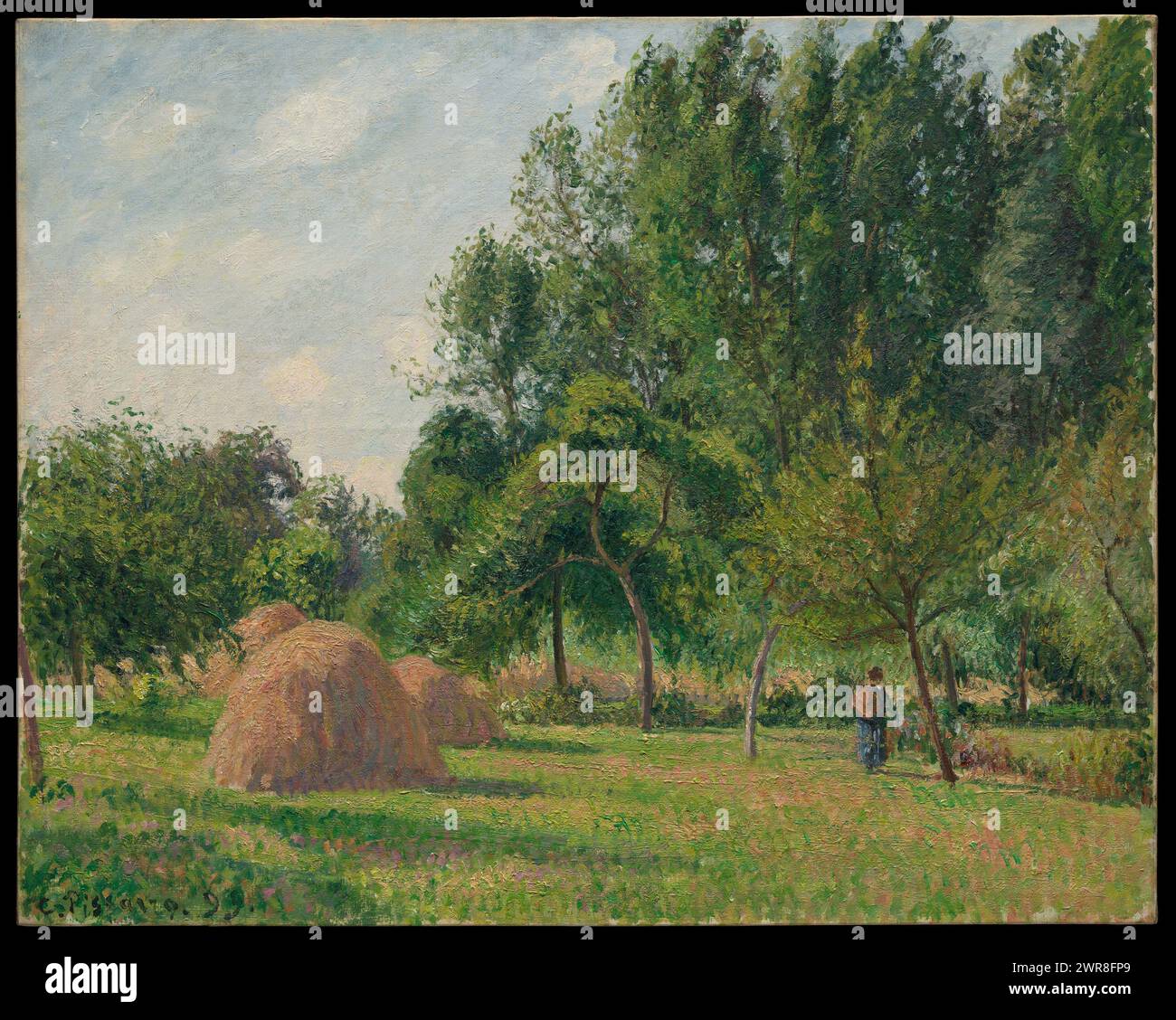 Haystacks, Morning, Eragny Camille Pissarro Stock Photo - Alamy