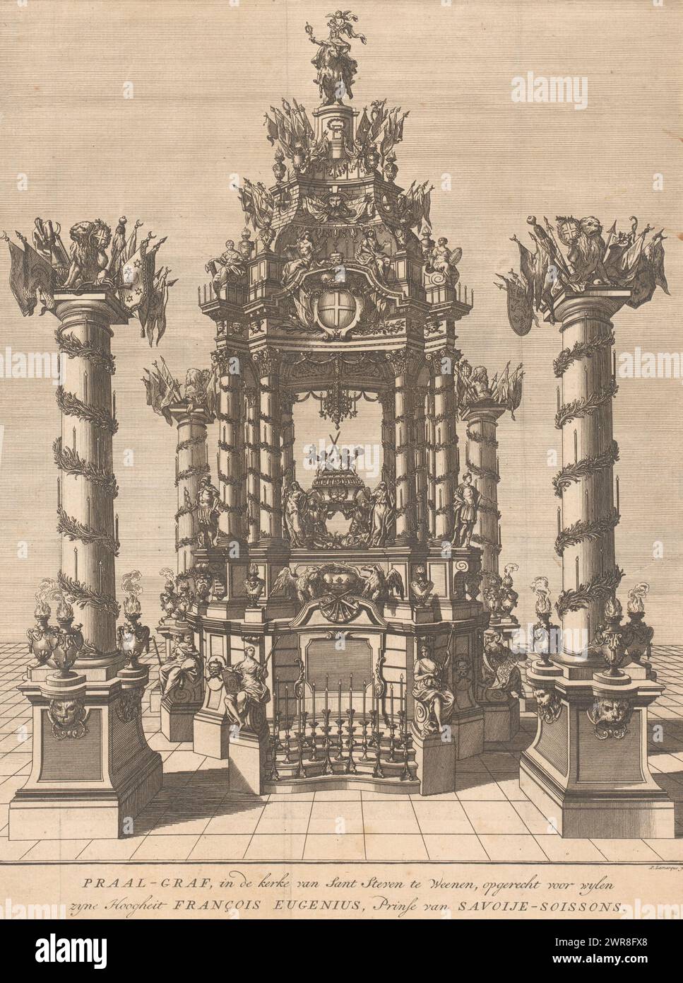 The mausoleum of Eugenius of Savoy, Majestic Tomb, in the church of ...