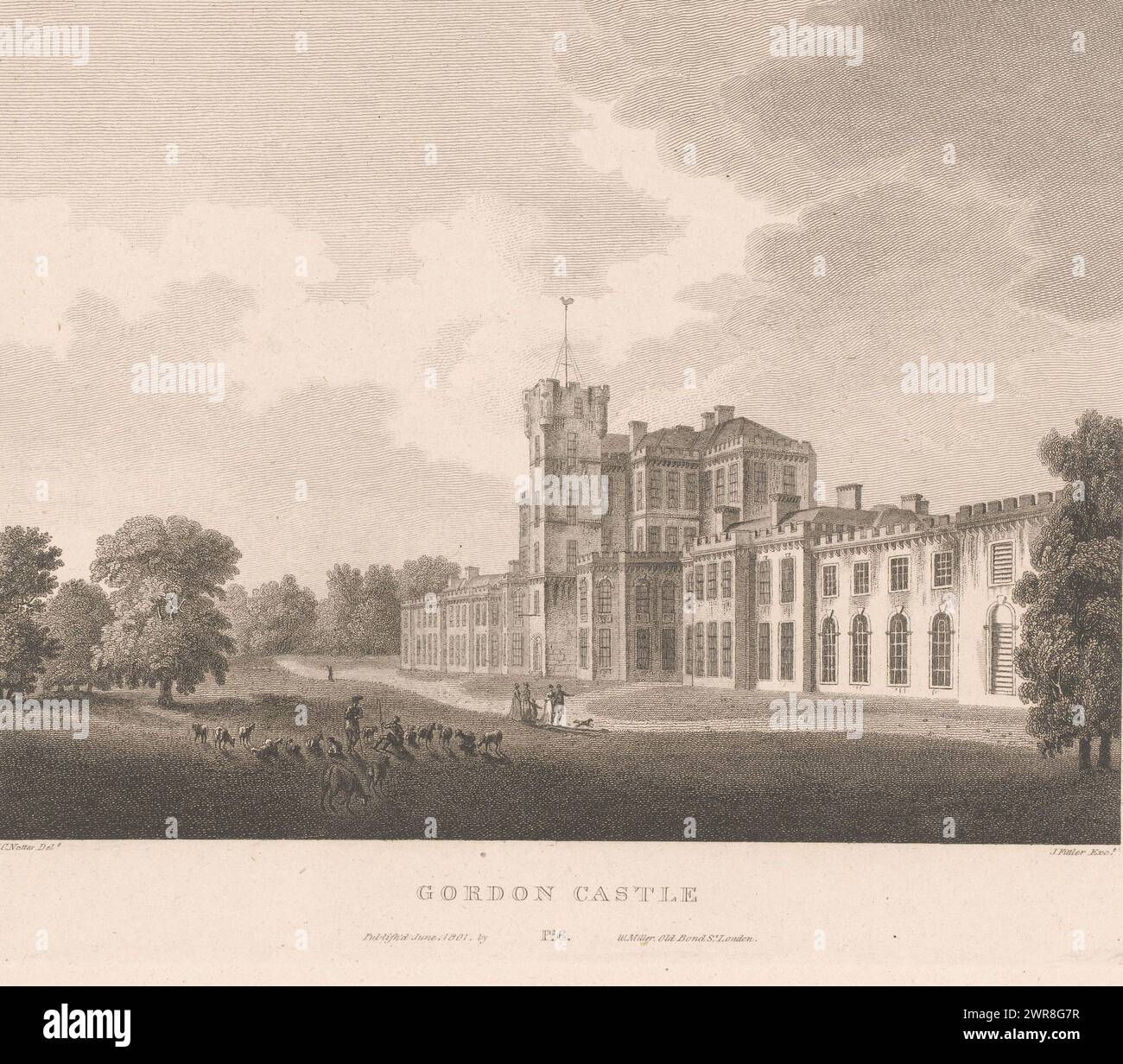 View of Gordon Castle, Gordon Castle (title on object), Marked below ...