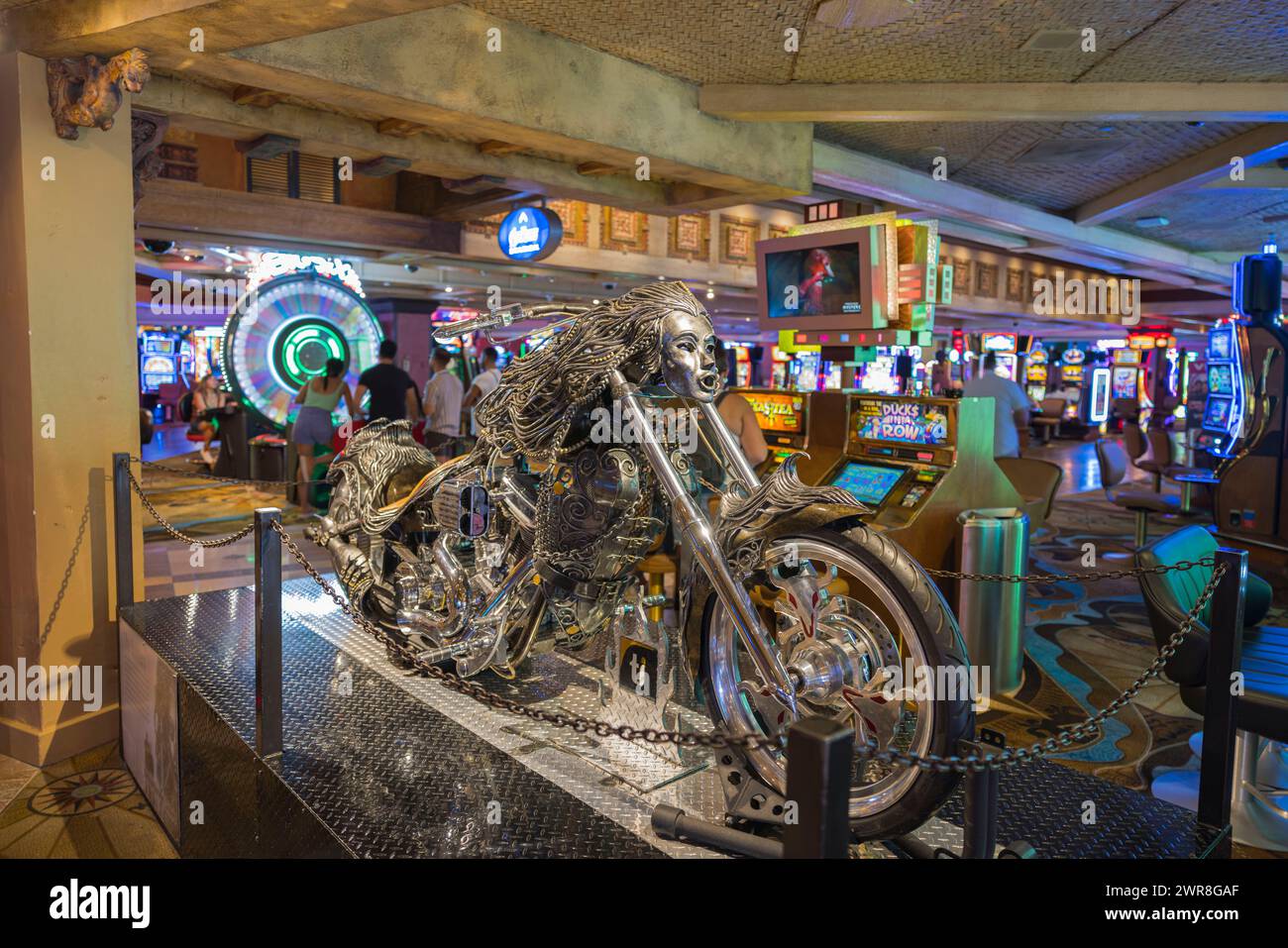Close-up view of the iconic "Sirens of TI" chopper, a legendary and ...