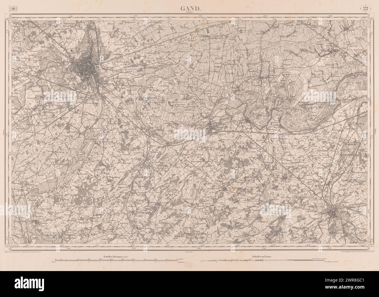 Ghent area map hi-res stock photography and images - Alamy