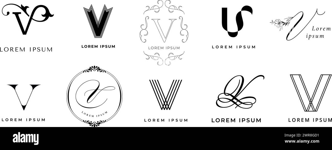 Monogram vintage illustration hi-res stock photography and images - Alamy