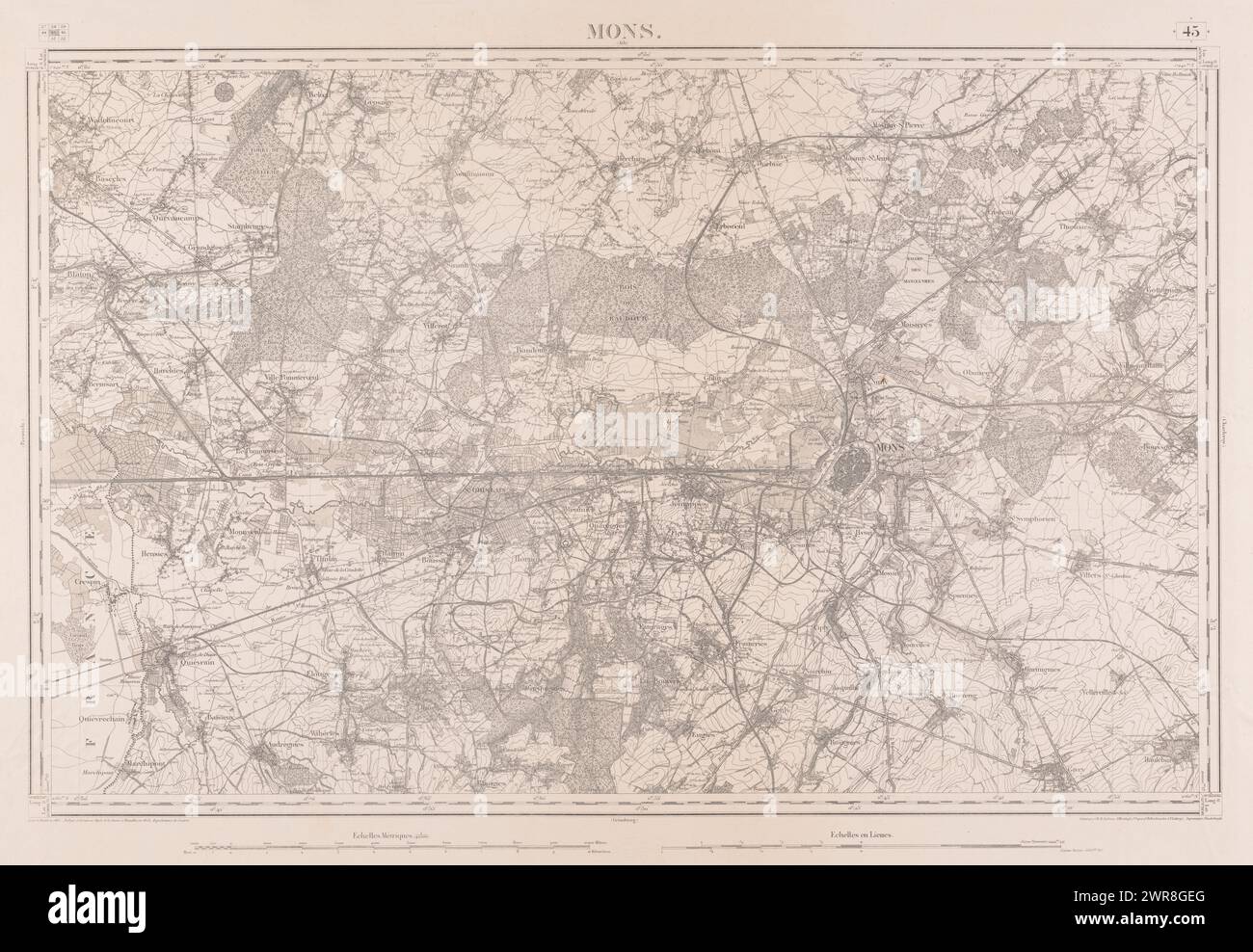 Brussels area map hi-res stock photography and images - Alamy