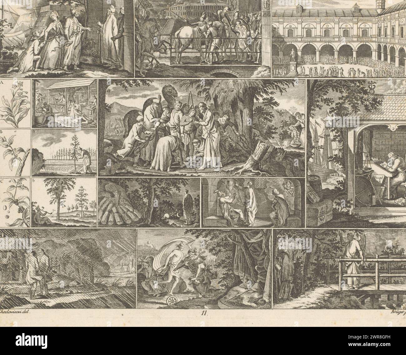 Sheet with scenes from the story of Joseph, Encyclopedic ...