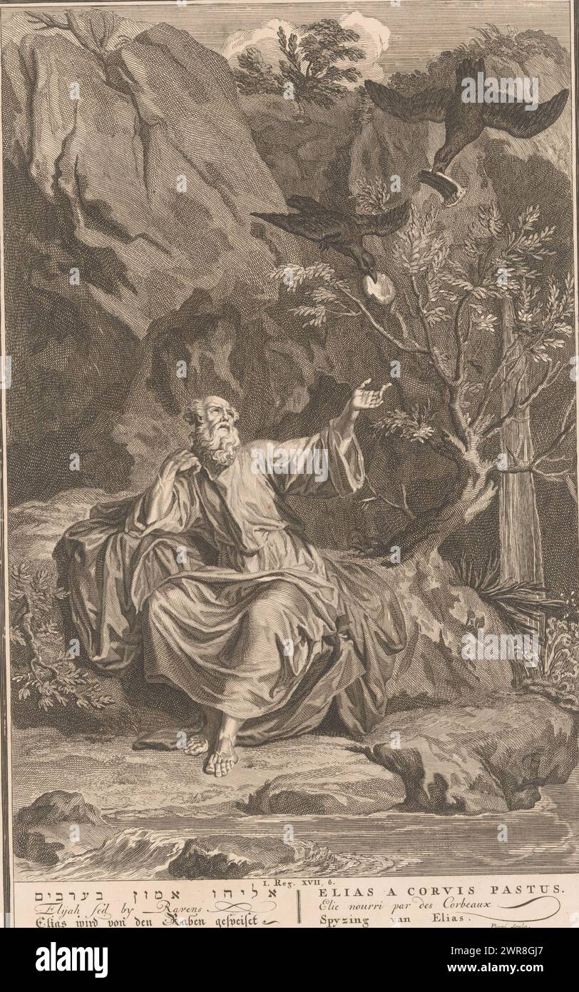 Elias fed by the ravens, Elijah fed by Ravens (...) (title on object ...