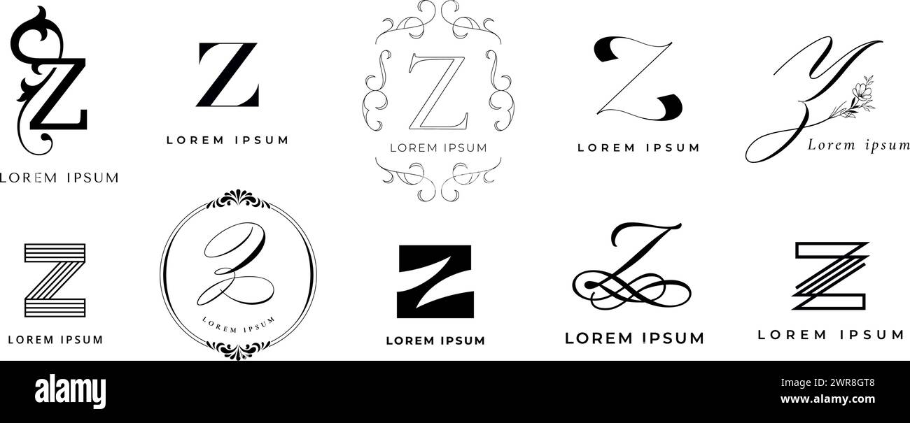 Creative Z emblem. Letter z monogram for vintage and modern branding ...