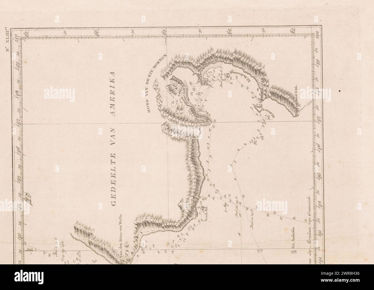 Map of the Bering Strait, Map of the mouth of Norton and the Strait of ...