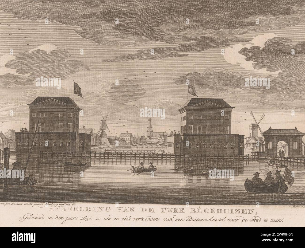 View of the Block Houses in the Amstel, Image of the two Block Houses ...
