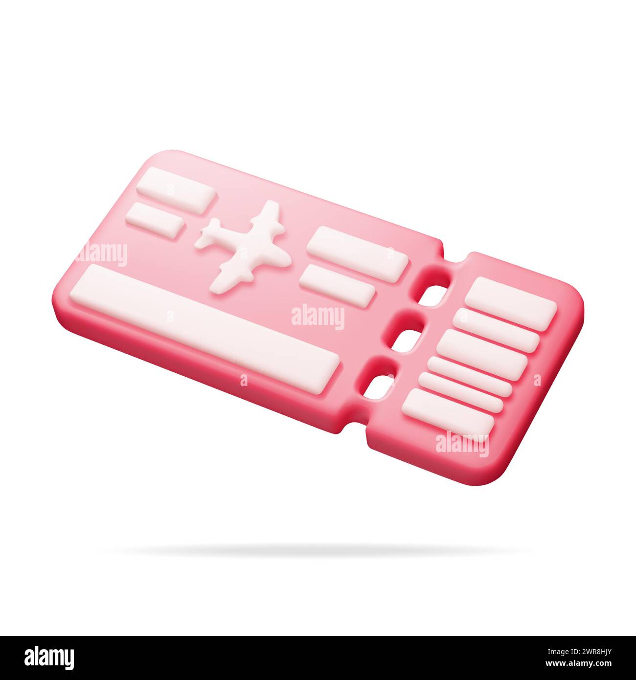 3d Airline Ticket or Boarding Pass Isolated Stock Vector Image & Art ...