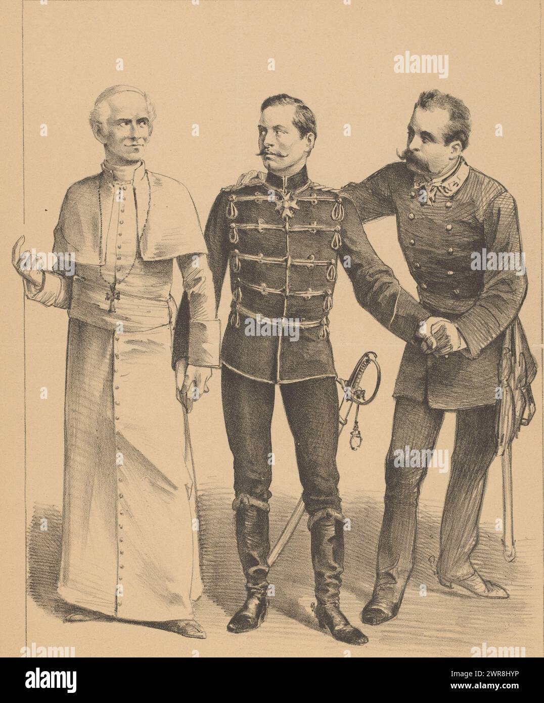 Emperor Wilhelm II with the Pope, 1888, Emperor Wilhelm in Rome (title ...