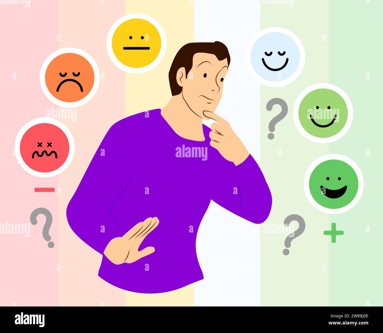 Make Choice, Decision Concept. Puzzled Businessman. Questioned Employee ...