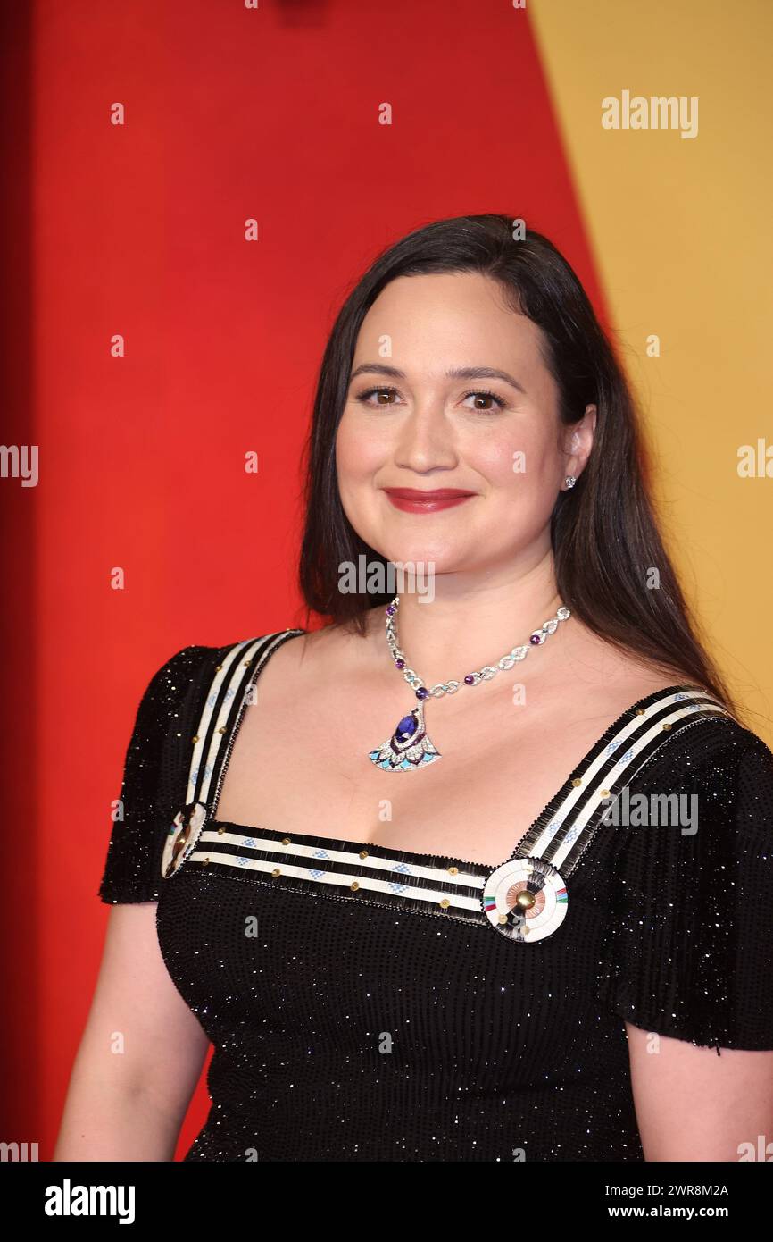 Lily Gladstone attends the 2024 Vanity Fair Oscar Party Hosted By ...