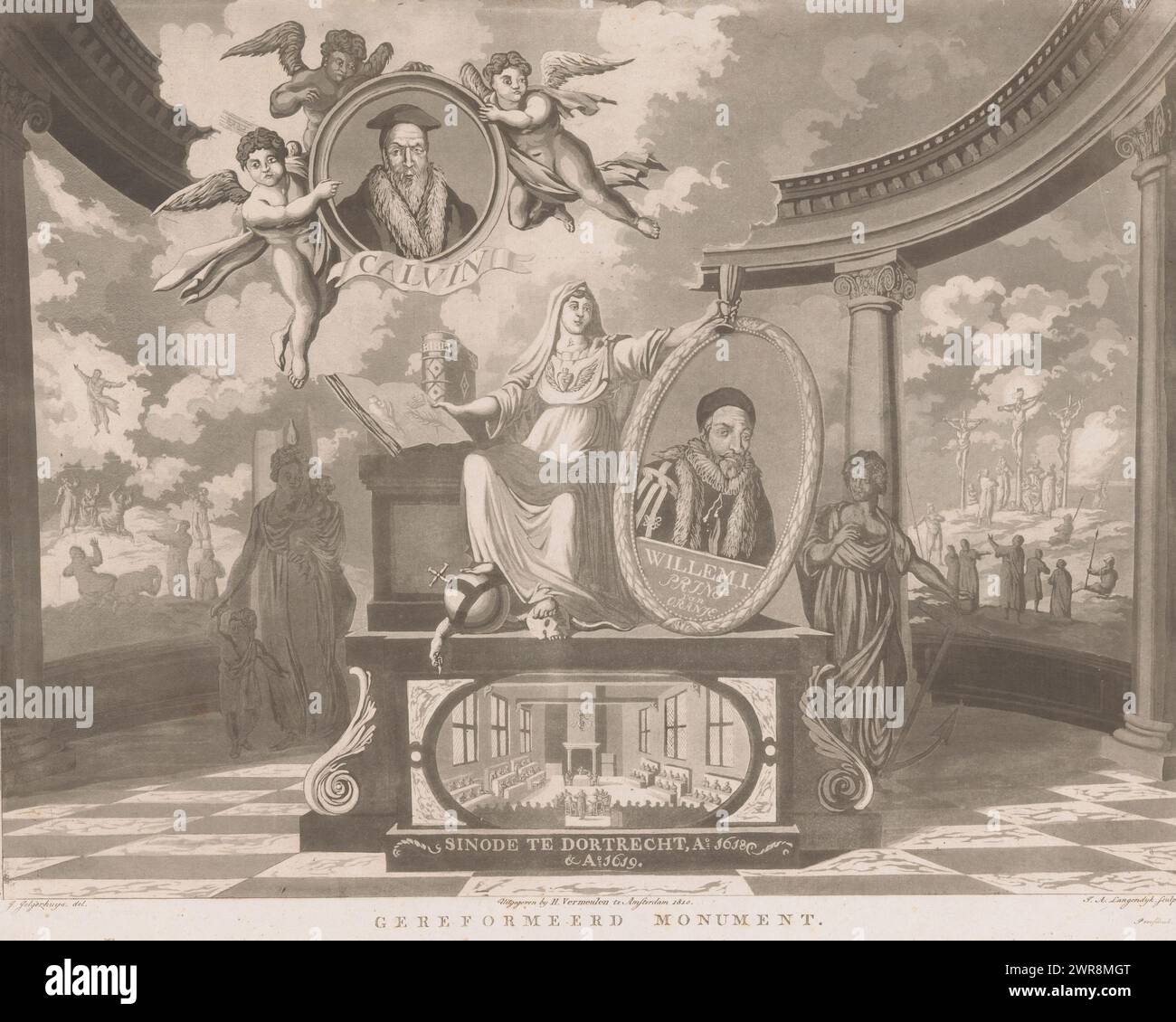 Monument on the second centenary of the Synod of Dordrecht, Reformed ...