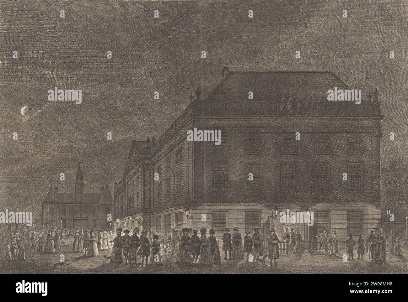 Night scene at the first theater on the Leidseplein in Amsterdam, The ...