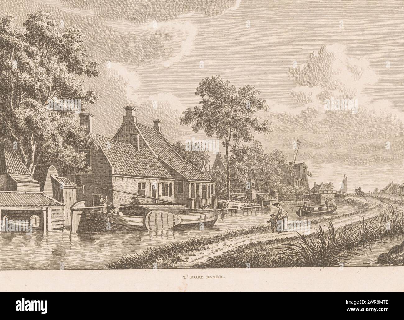 Village view in Baard, T' Dorp Baard (title on object), print maker ...