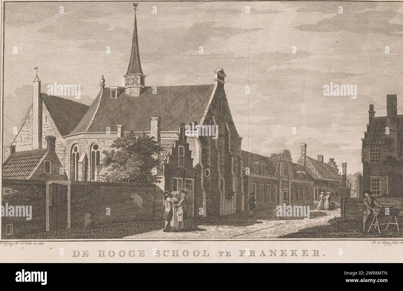 View of the university in Franeker, De Hooge school in Franeker (title ...