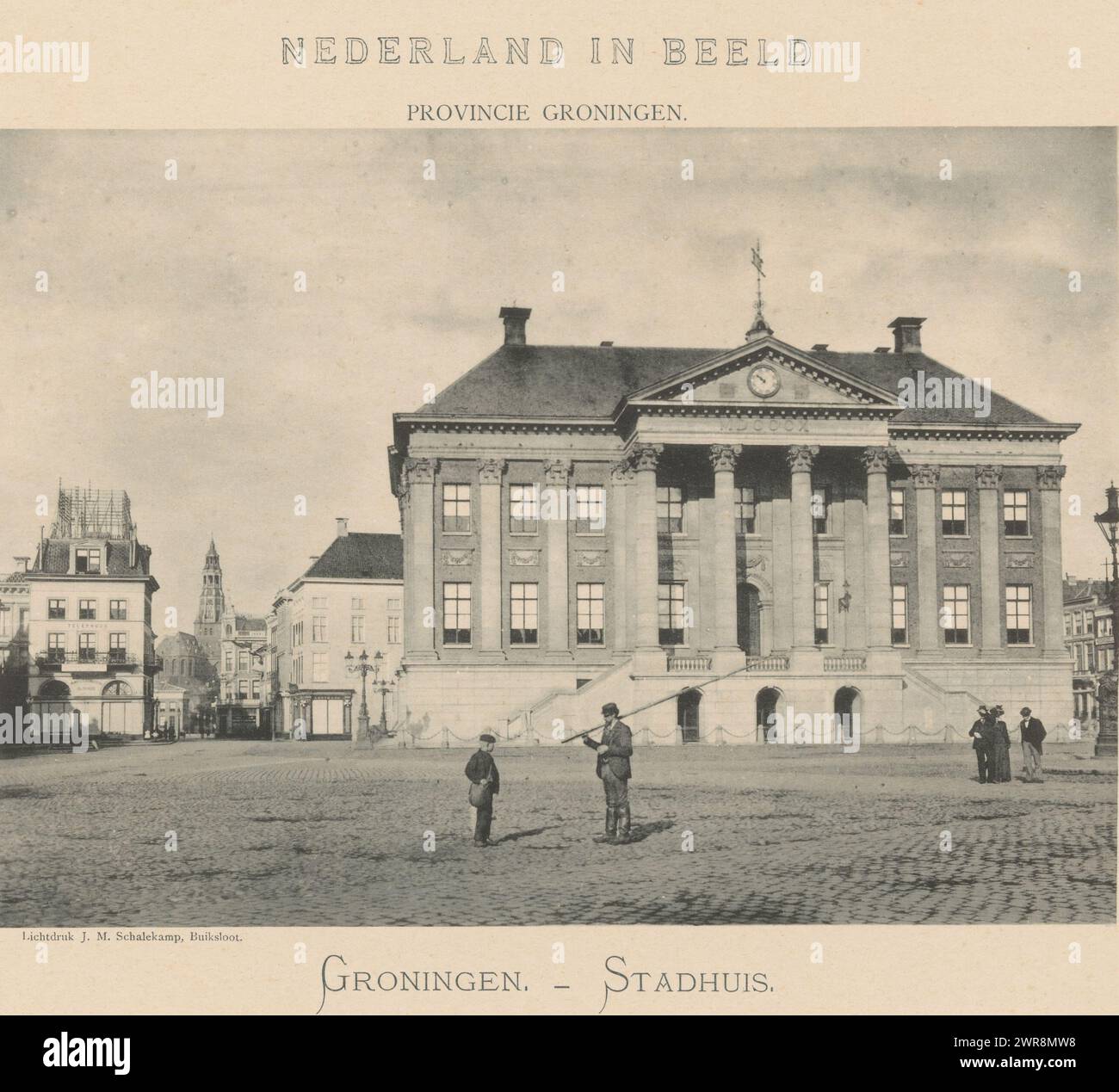 View of the town hall in Groningen, Groningen - Town Hall (title on ...