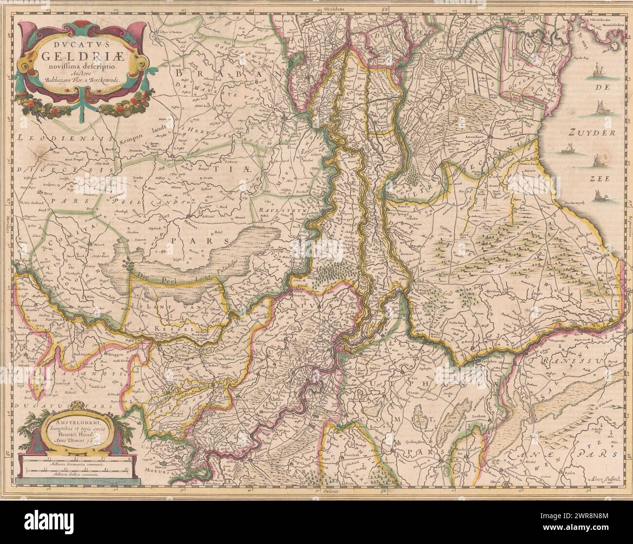 Map of Gelderland, Ducatus Geldriae novissima descriptio (original ...