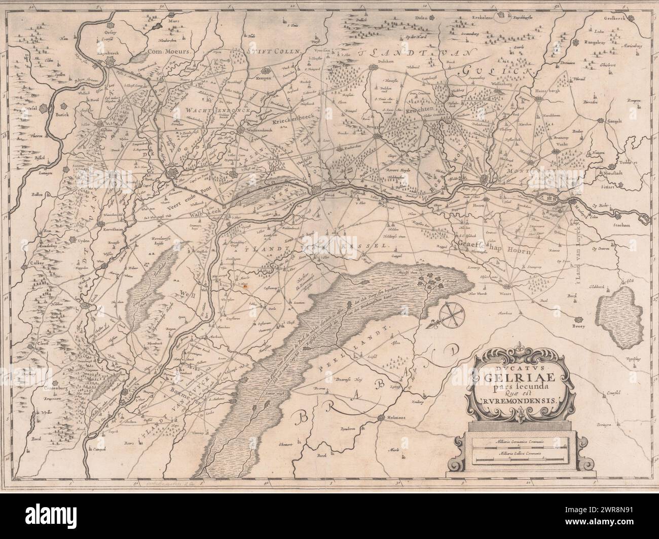Map of the Overkwartier of Gelre, Ducatus Gelriae pars secunda quae est ...
