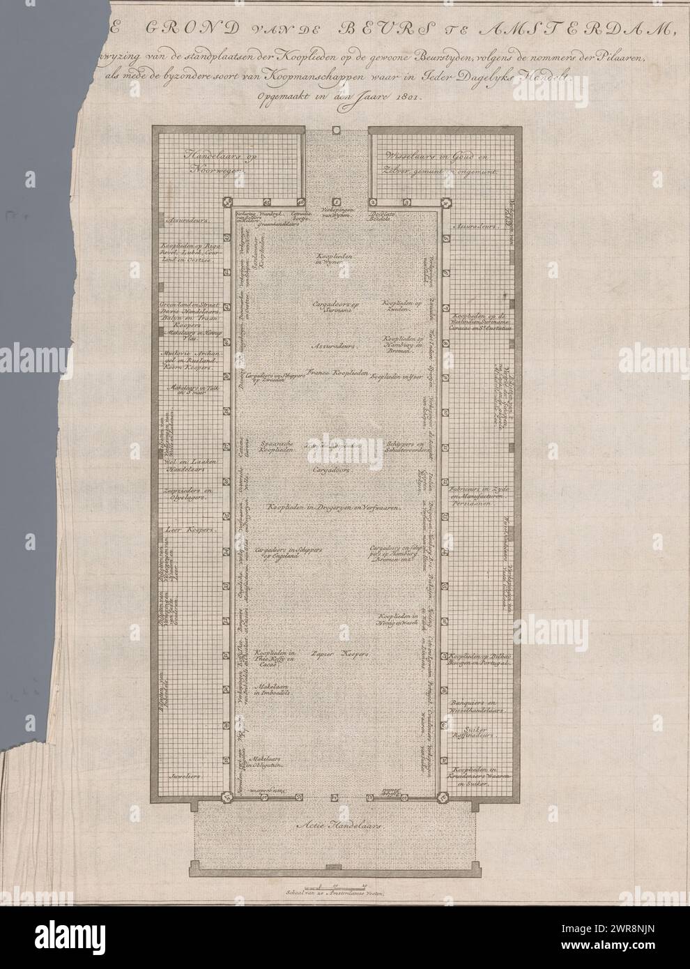 Floor plan of the Stock Exchange of Hendrick de Keyser in Amsterdam ...
