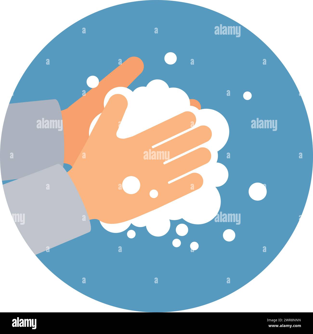 vector illustration. washing hands properly with soap. wash your hands ...