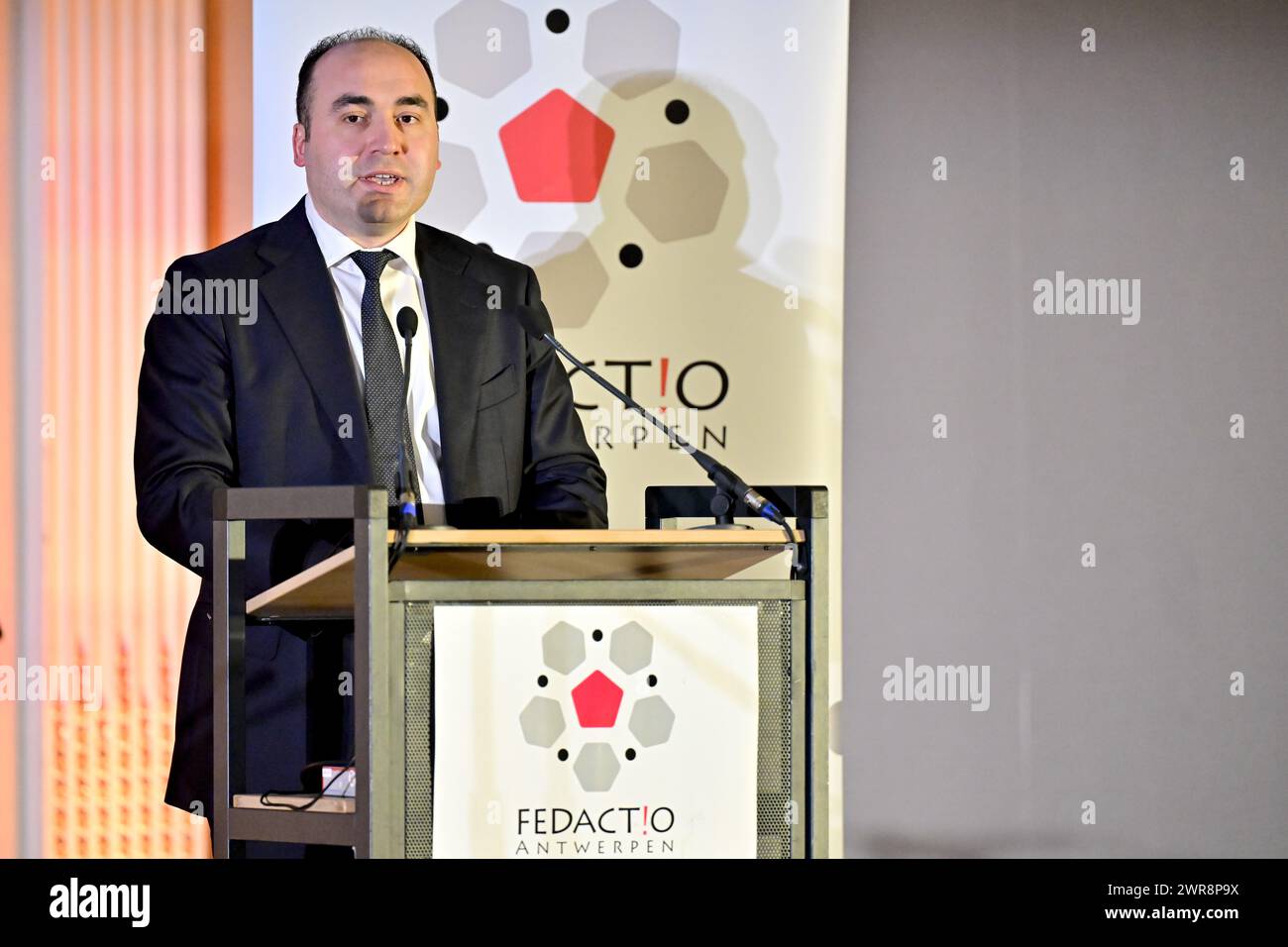 Antwerp, Belgium. 11th Mar, 2024. Ibrahim Anaz, President of Fedactio pictured during an Iftar ...