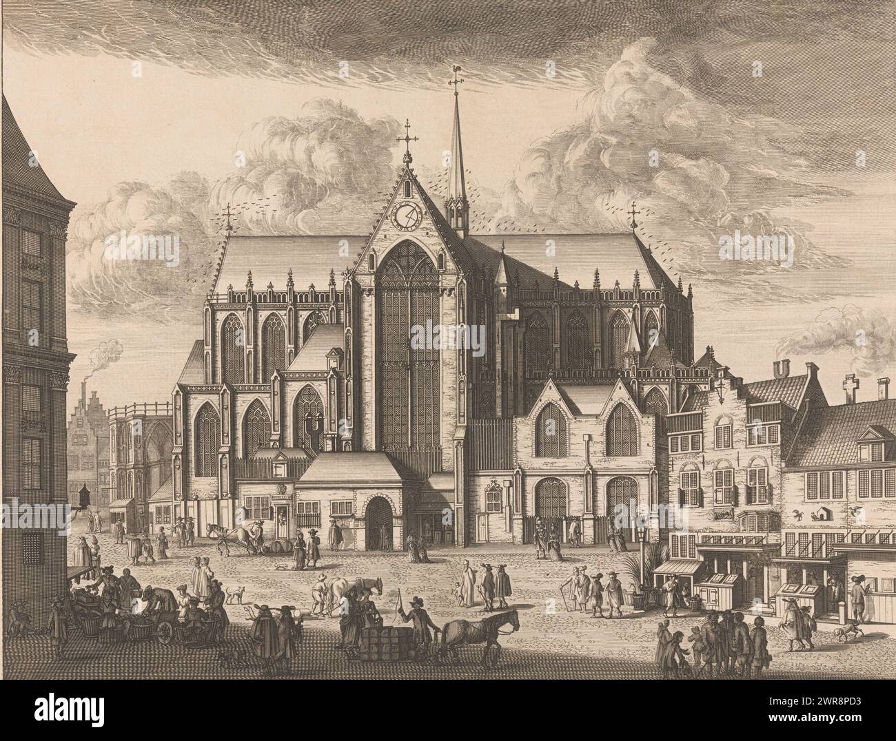 View of the Nieuwe Kerk in Amsterdam, Nieuwe Kerk (title on object ...