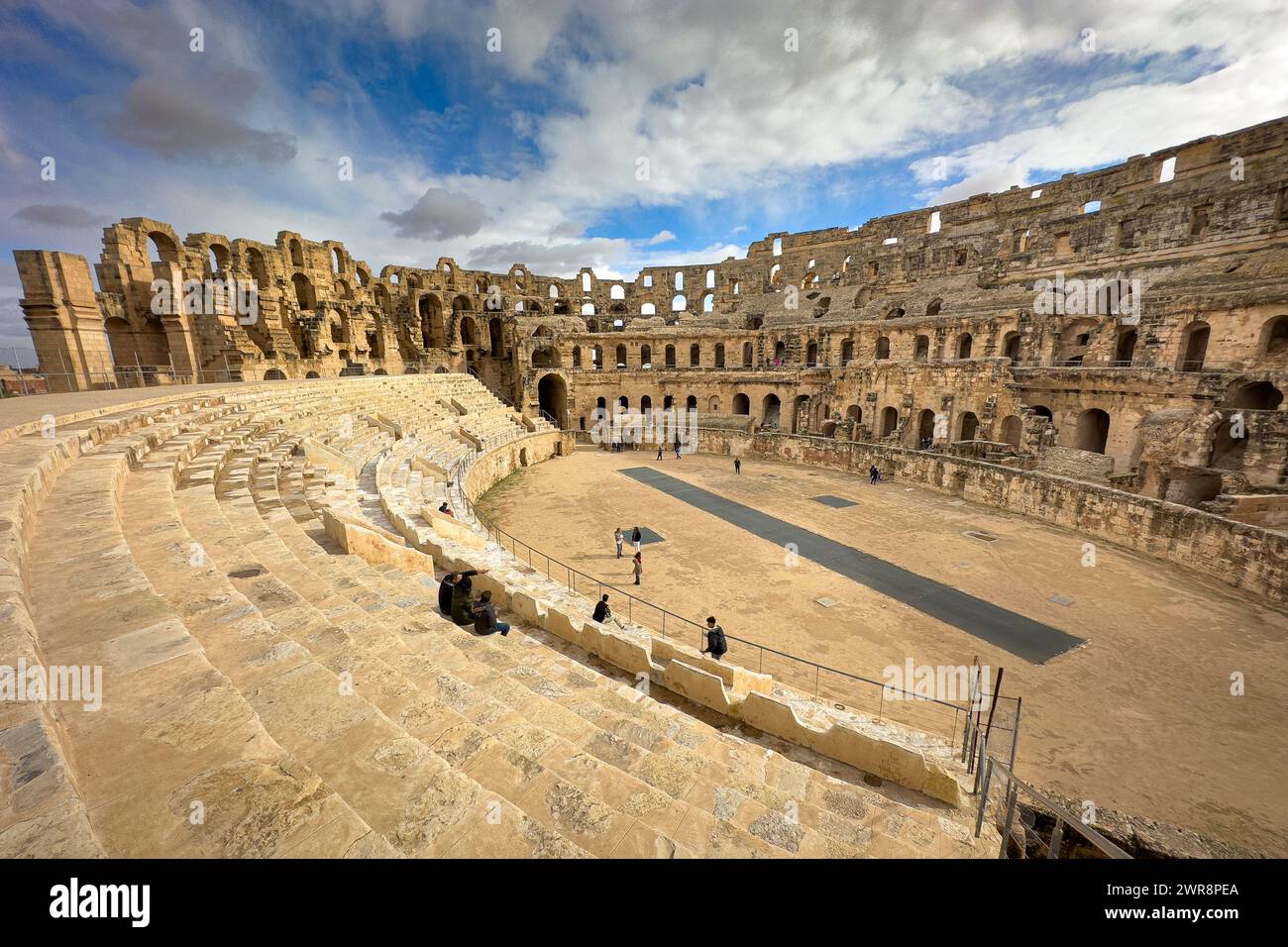 A panorama of the interior of Roman amphitheatre in El Jem (Thysdrus ...
