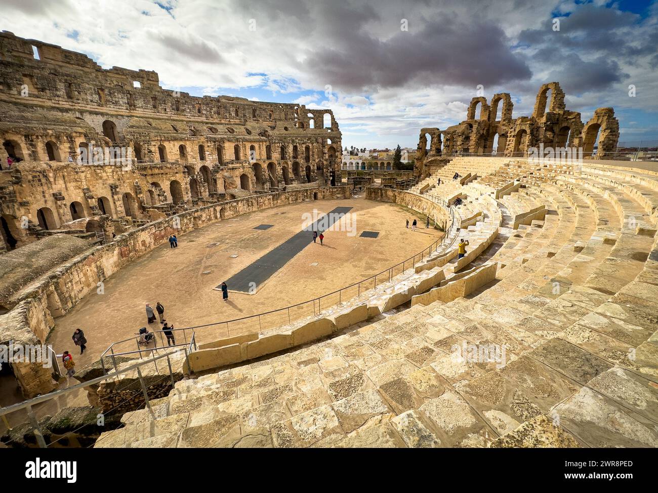 A panorama of the interior of Roman amphitheatre in El Jem (Thysdrus ...