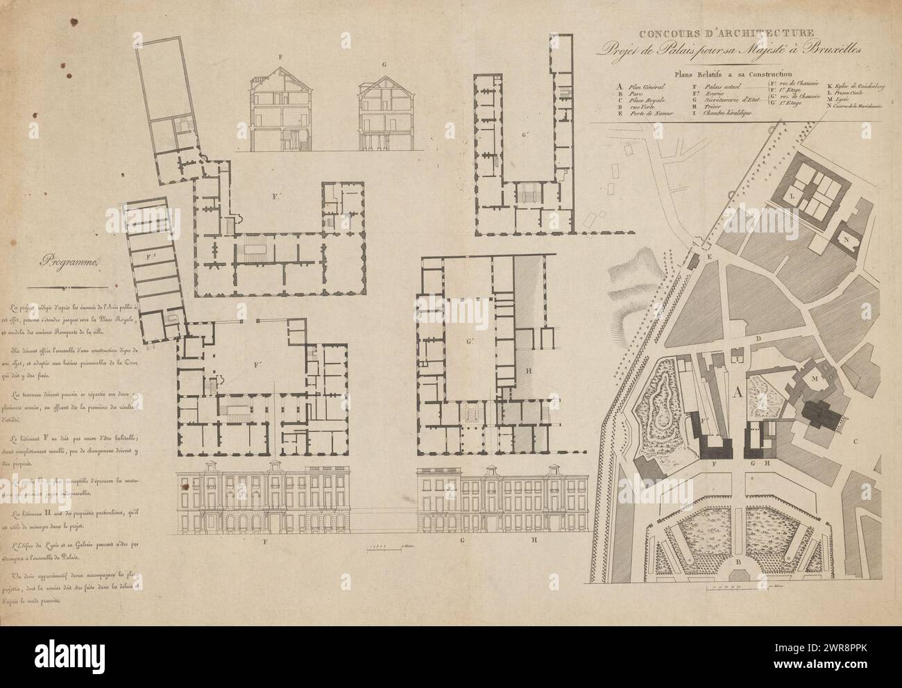 Design of the Royal Palace in Brussels, Concours d'architecture, Projet ...