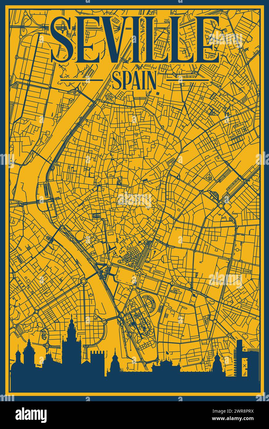 Town plan of seville hi-res stock photography and images - Alamy