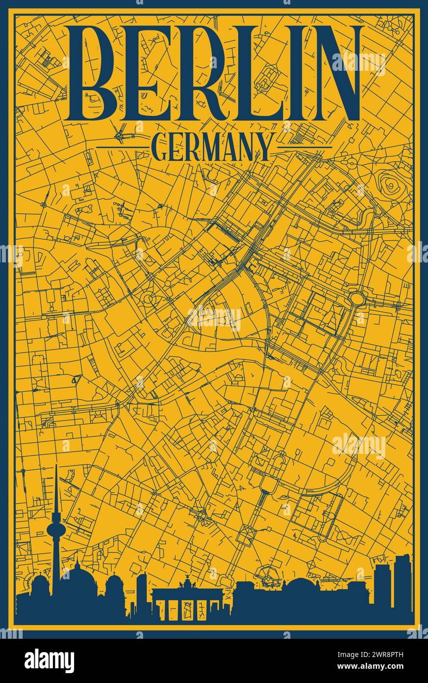 Berlin architectural Stock Vector Images - Alamy