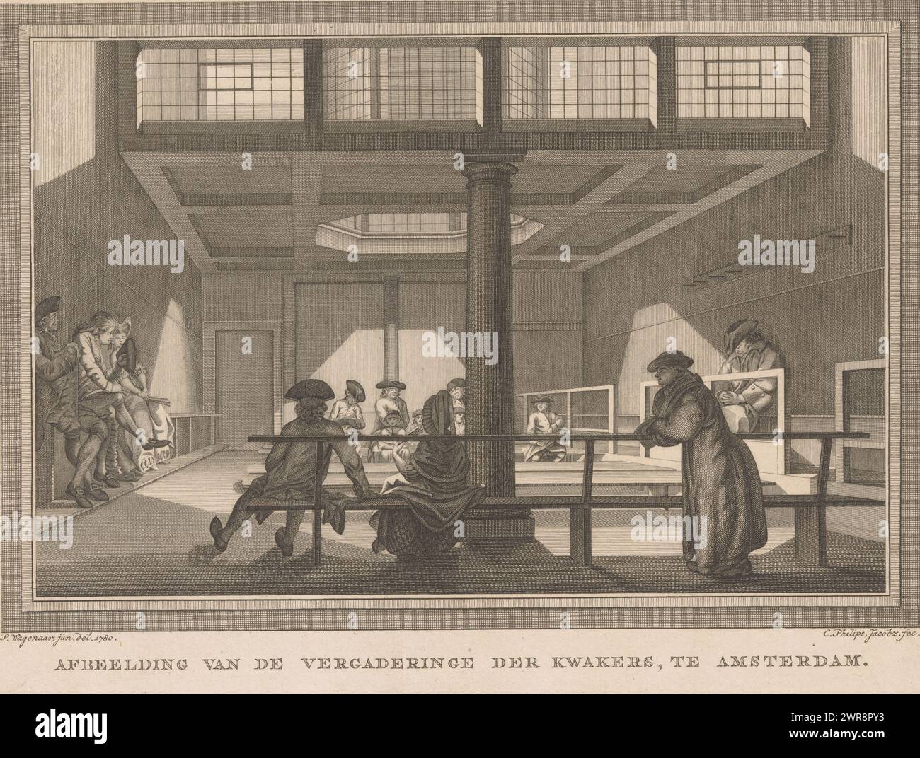 Meeting of Quakers, Image of the meeting of the Quakers, in Amsterdam ...