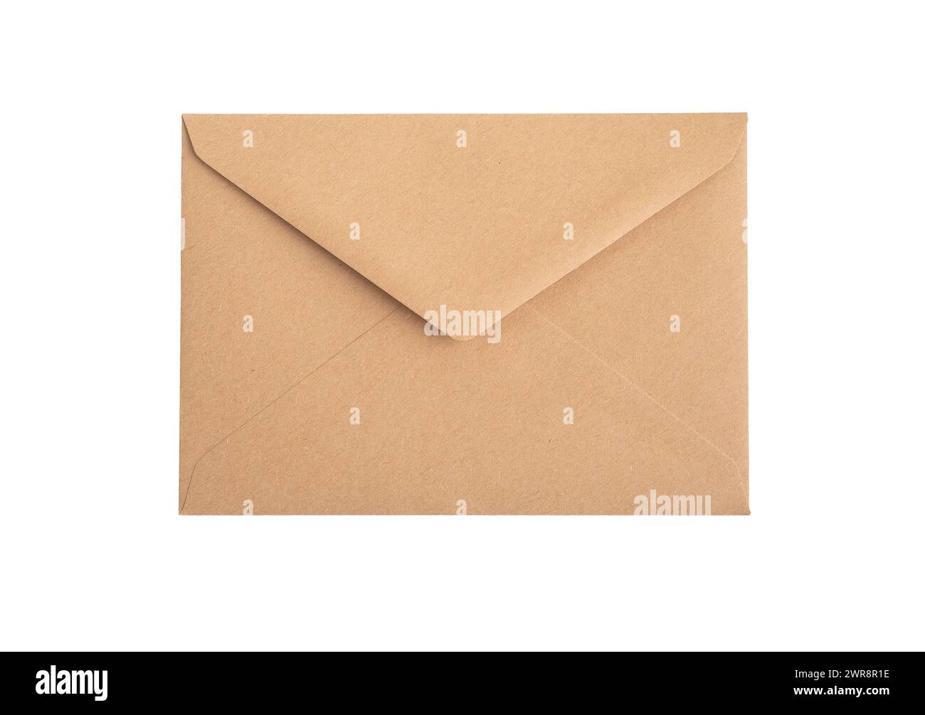 Closed new kraft paper envelope isolated on white background Stock ...