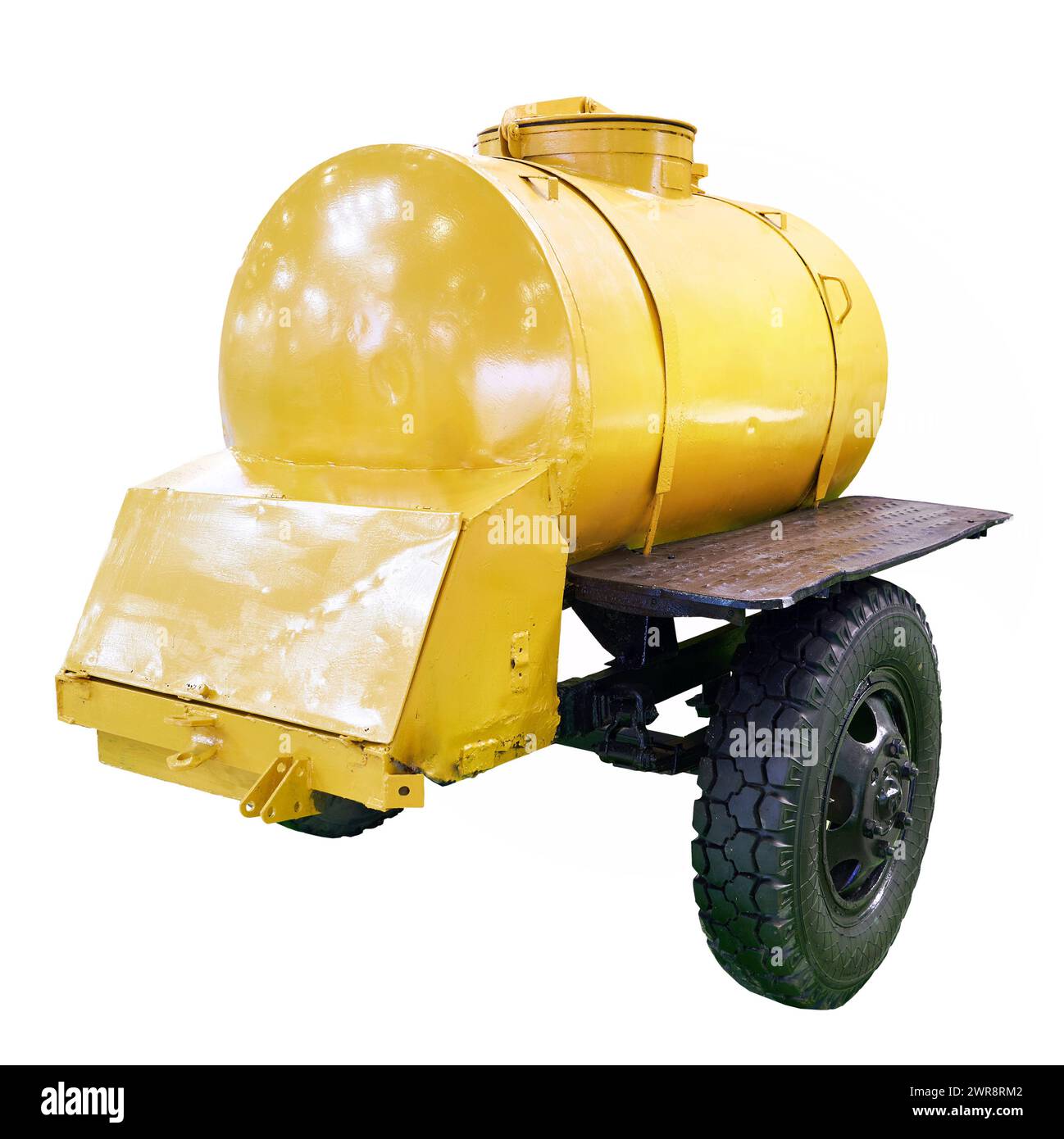 Barrel trailer on wheels for transportation and sale of kvass and beer ...