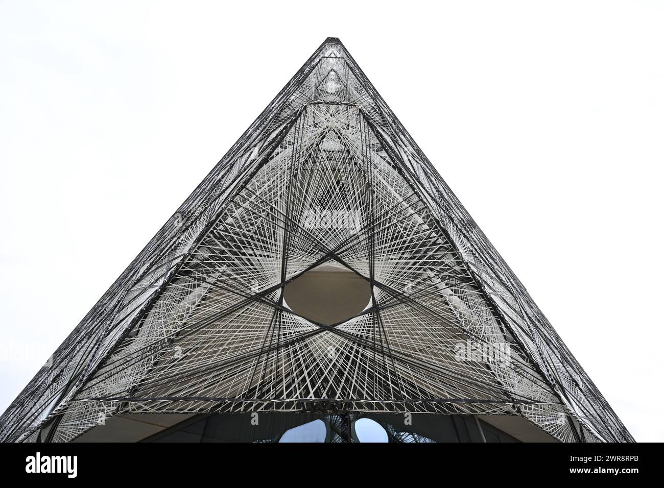 Reutlingen, Germany. 05th Mar, 2024. The textile façade made of carbon ...