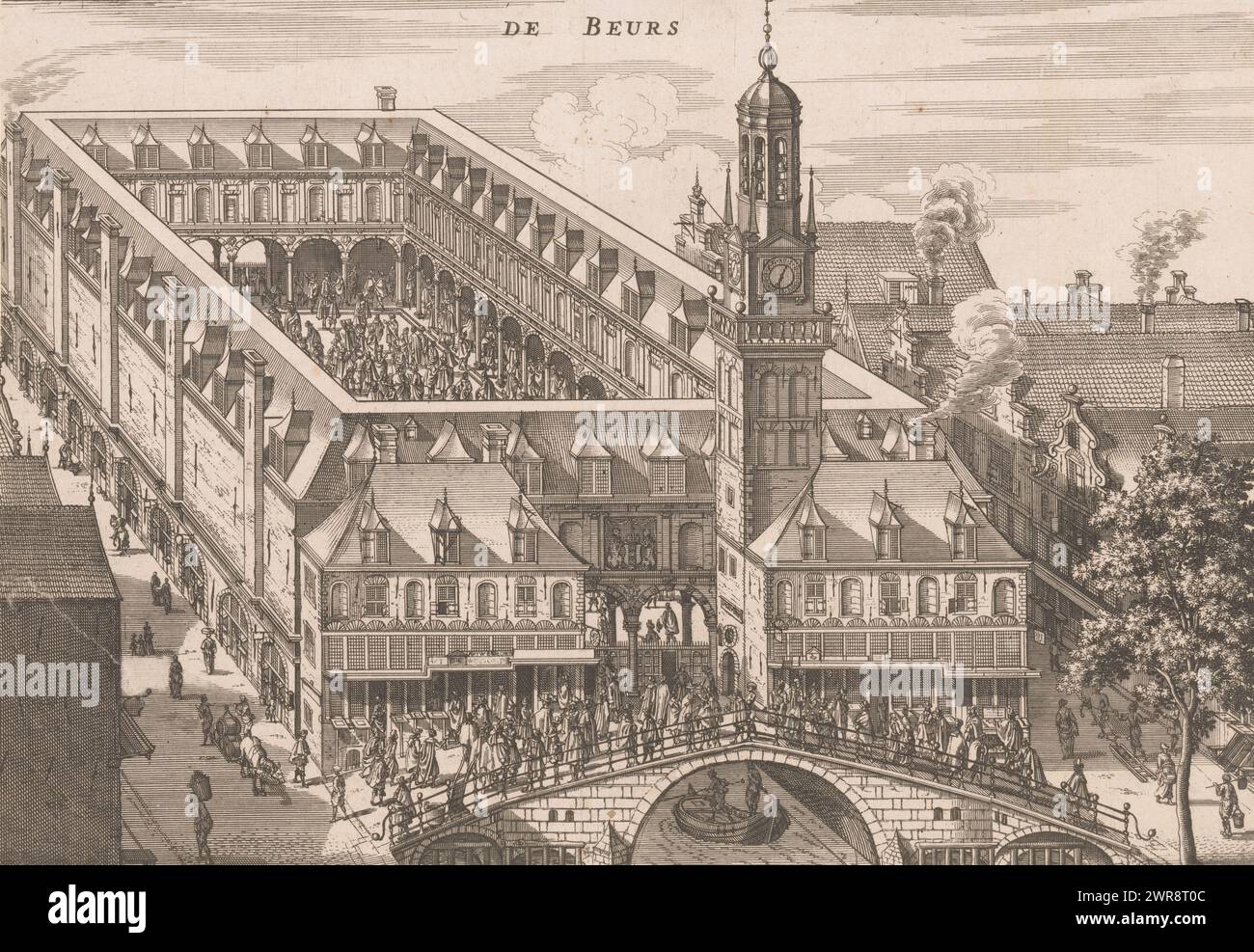 View of the Stock Exchange by Hendrick de Keyser in Amsterdam, De Beurs ...
