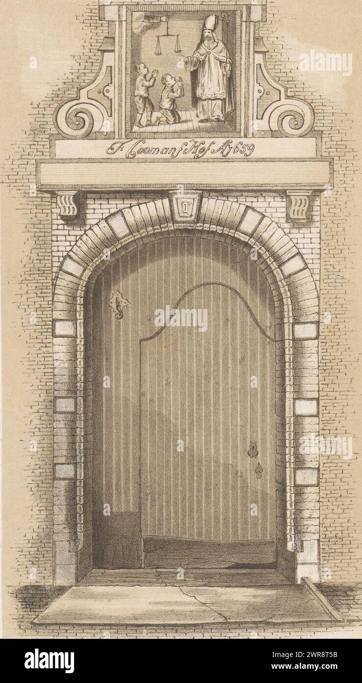 Gate of the Coomanshofje in Haarlem, Gate of the former St. Nicholas or ...