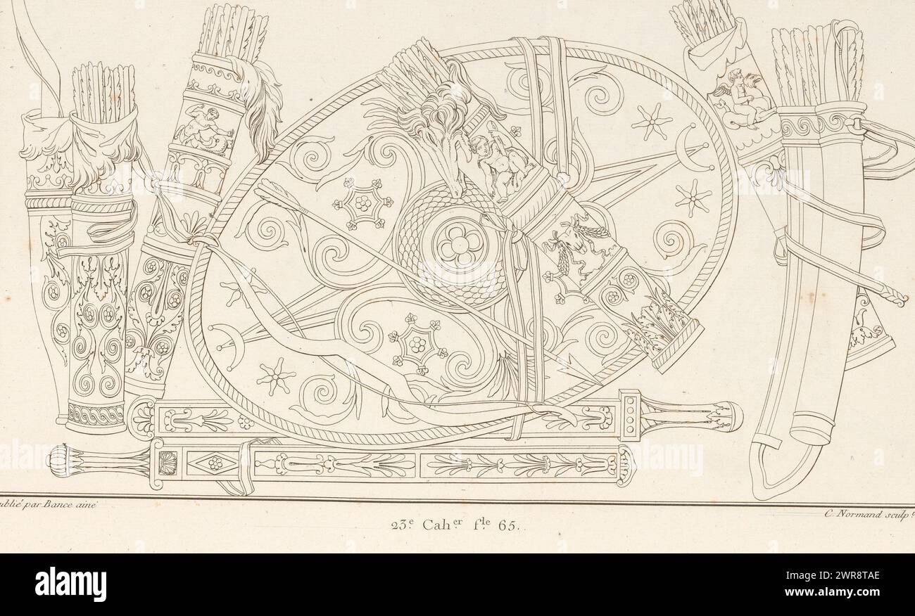 Coat of arms trophy, Coat of arms trophy, ornament with weapons and ...