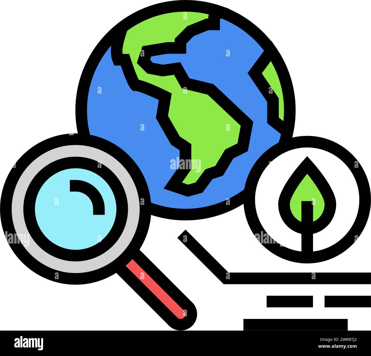 environmental impact assessments color icon vector illustration Stock ...