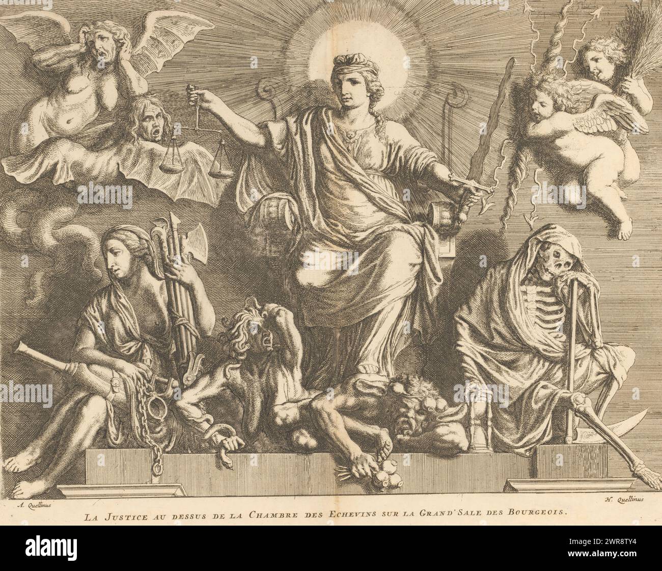 Sculpture group with allegory on Justice on the west side of the ...