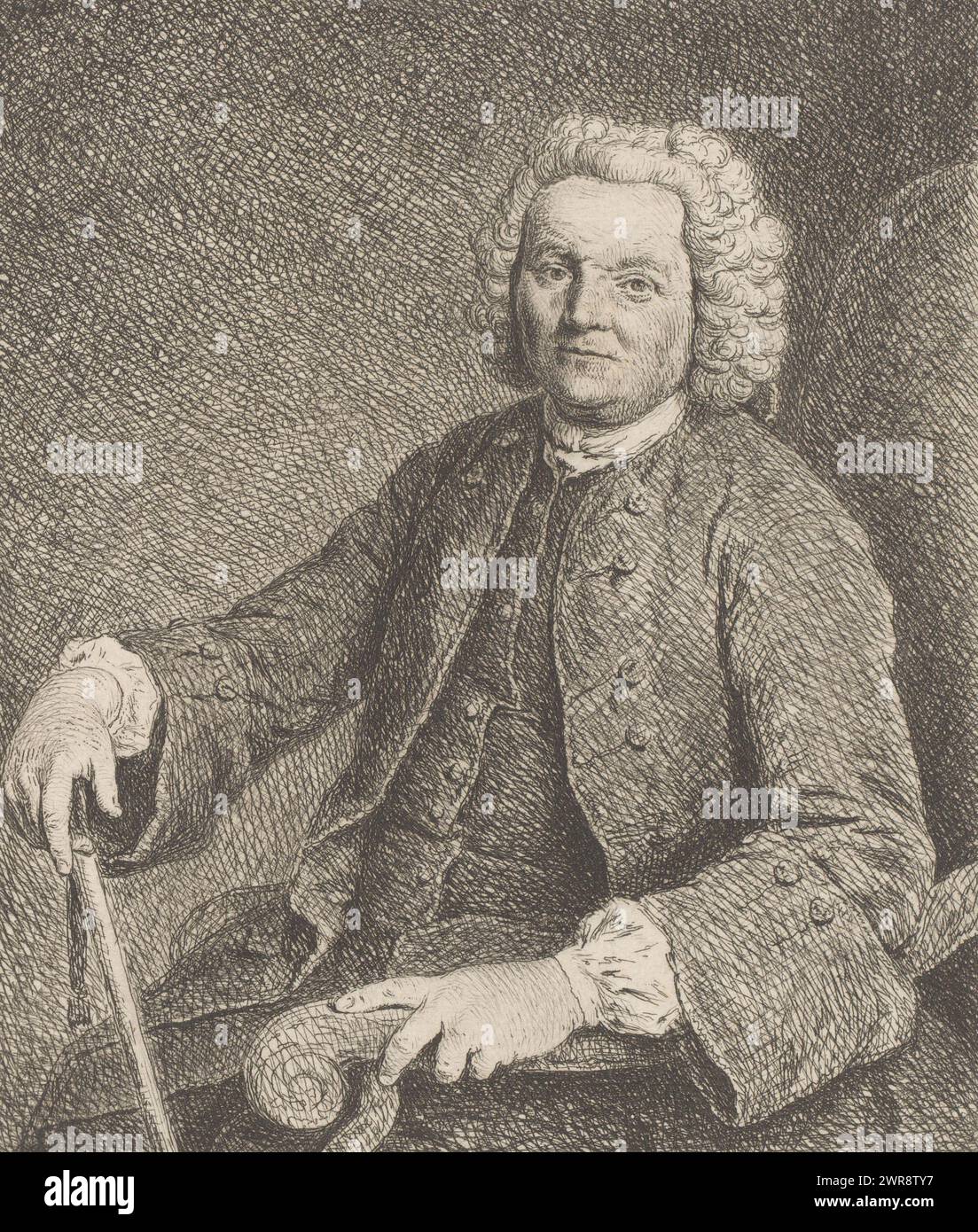 Portrait of Johann Georg Glume, father of the artist, print maker ...